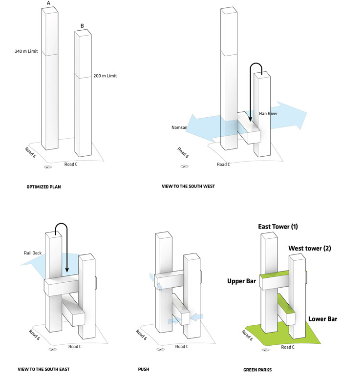 Cross # Towers in Seoul,Korea by BIG - 谷德设计网