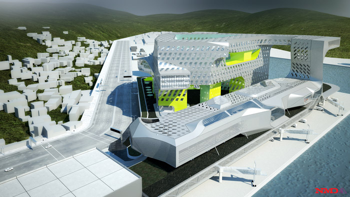 New Keelung Harbor Service Building by Neil M. Denari Architects - 谷德设计网