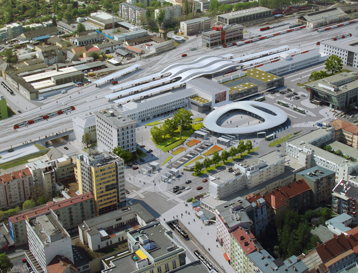 Graz Main Station Local Transport Hub by Zechner & Zechner ZT GmbH - 谷德设计网