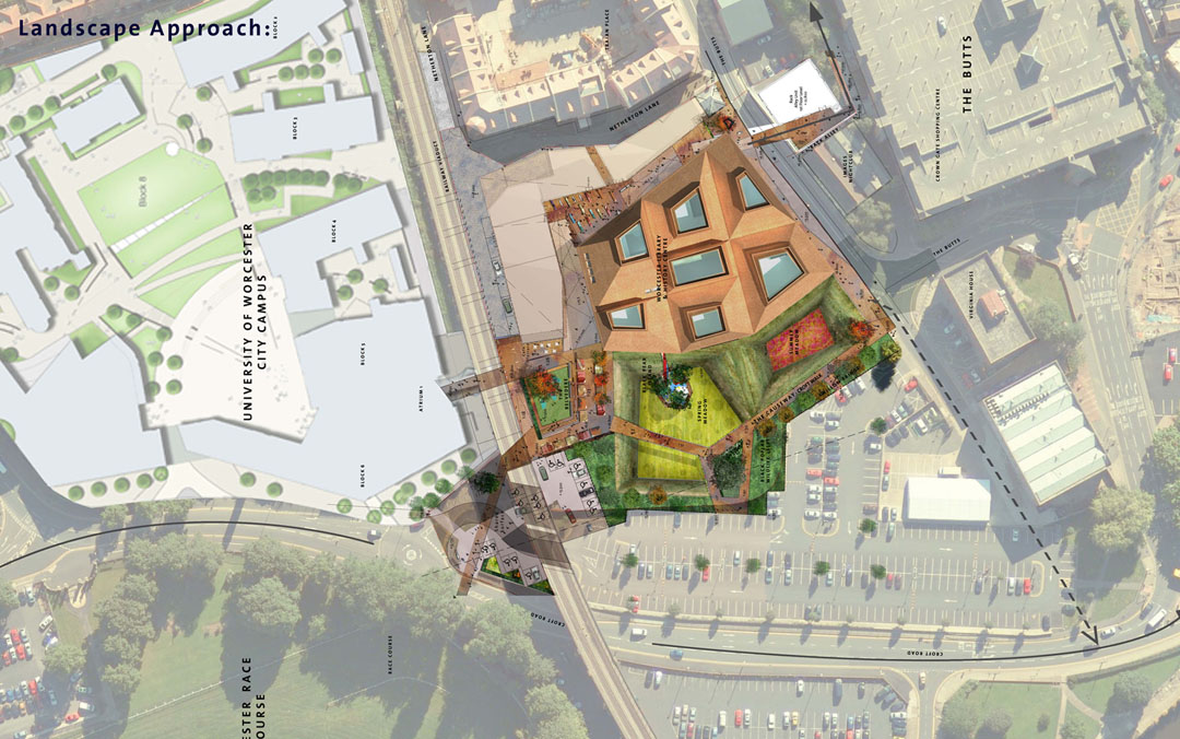 The Hive Worcester Library Landscape / Grant Associates - 谷德设计网