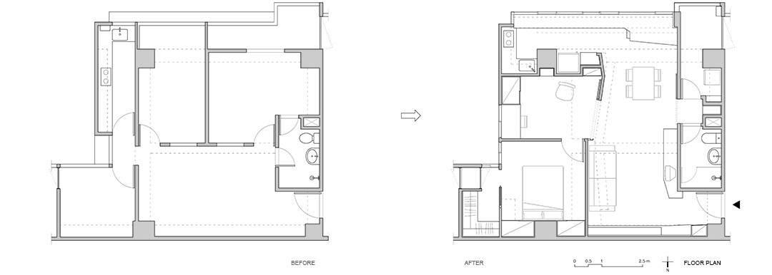 A small apartment interior renovation design, Taipei, Taiwan by Wang ...