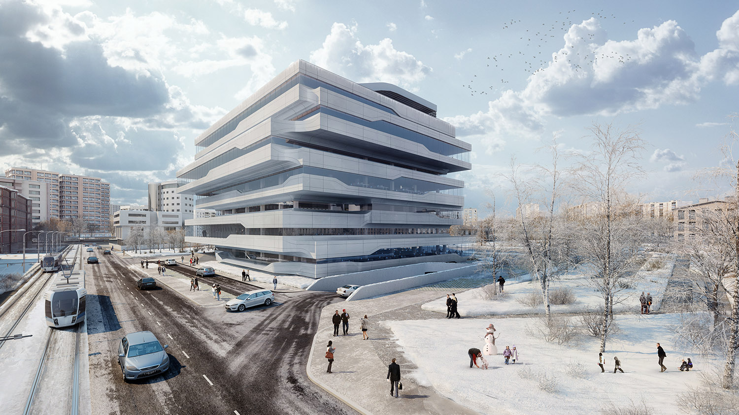 Dominion Office Building by Zaha Hadid Architects - 谷德设计网