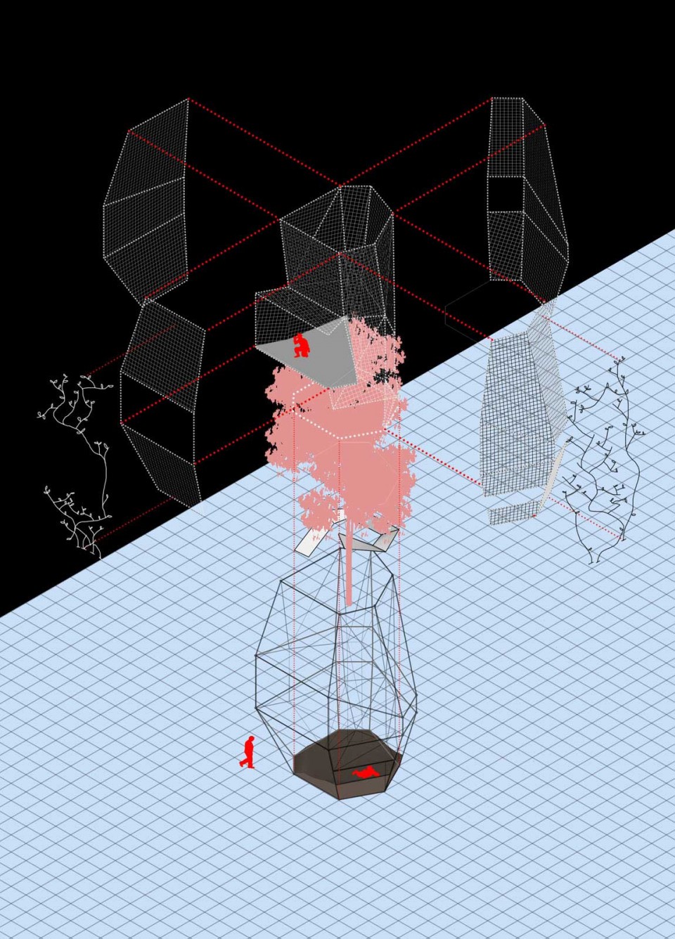 AXO drawings by Rodrigo Castro Peñalva - 谷德设计网
