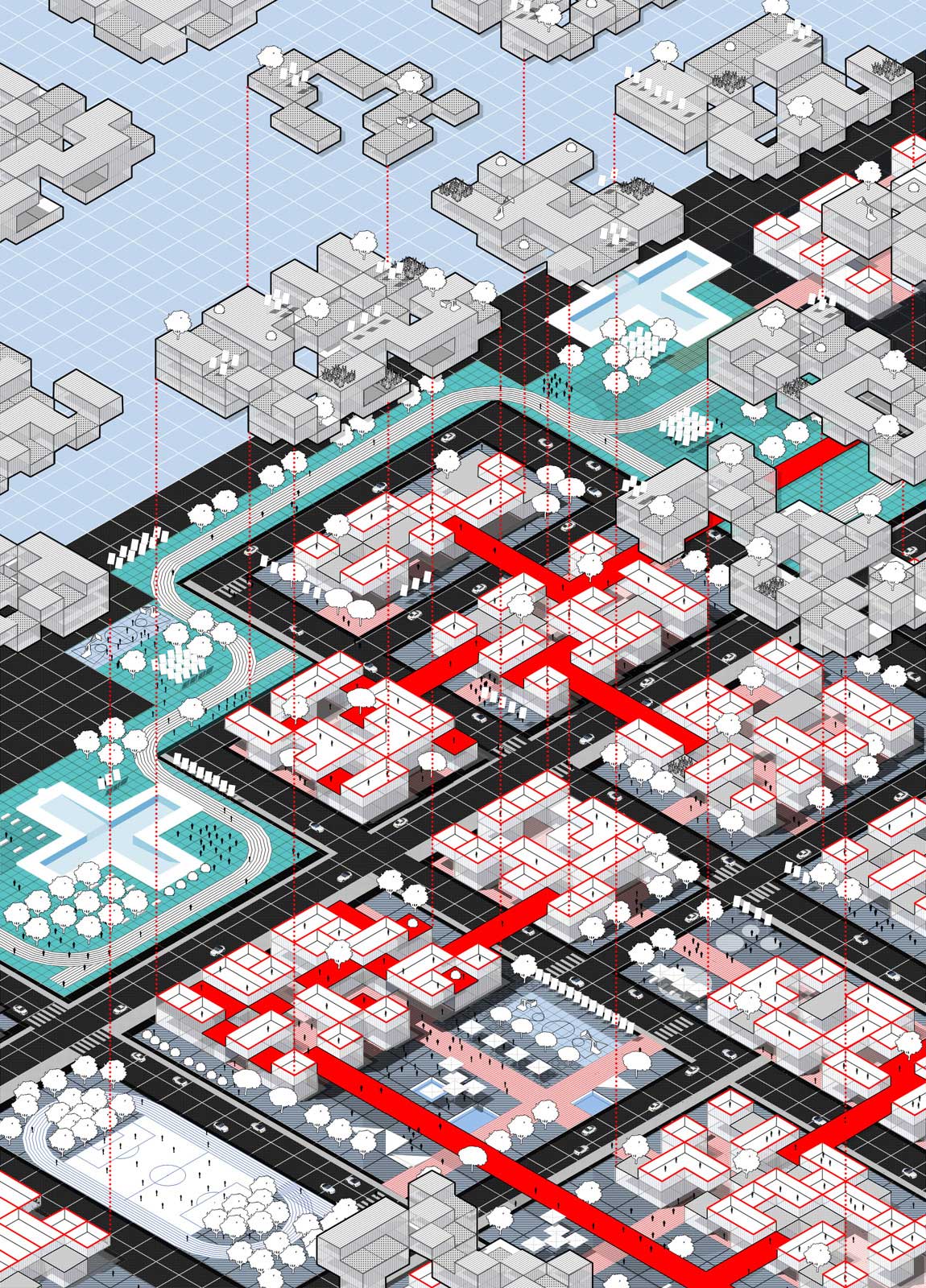 AXO drawings by Rodrigo Castro Peñalva - 谷德设计网