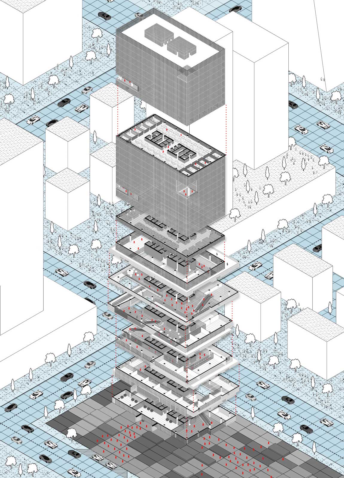 AXO drawings by Rodrigo Castro Peñalva - 谷德设计网