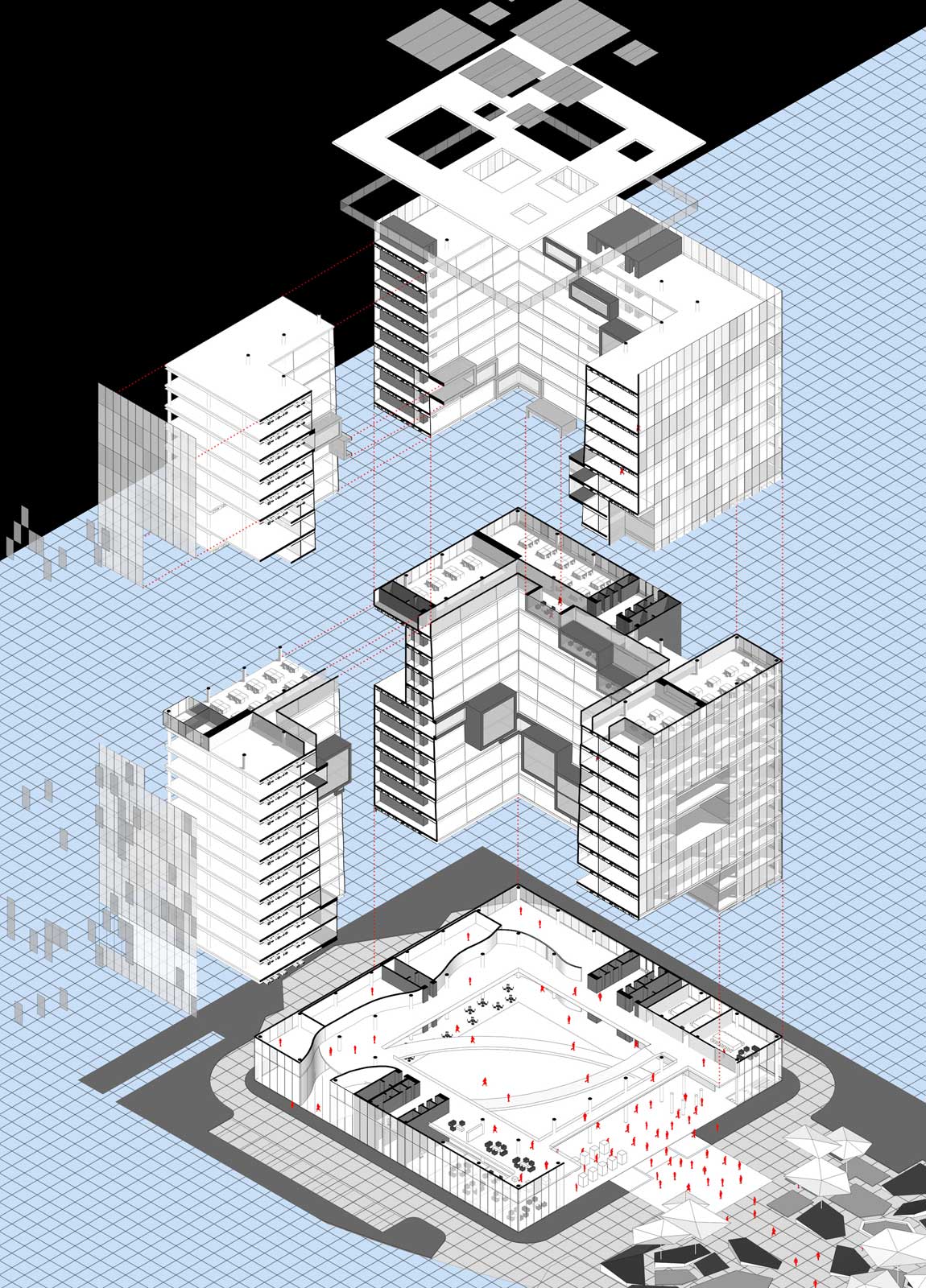 AXO drawings by Rodrigo Castro Peñalva - 谷德设计网