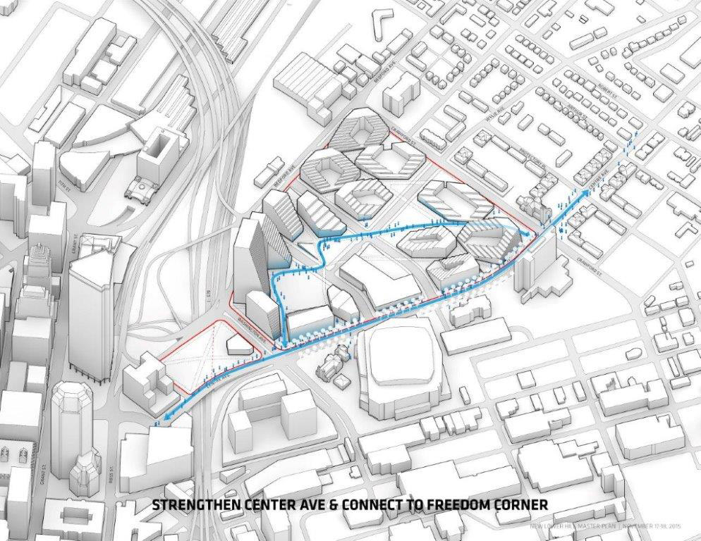 BIG Reshapes Pittsburgh With Master Plan For Lower Hill District - 谷德设计网