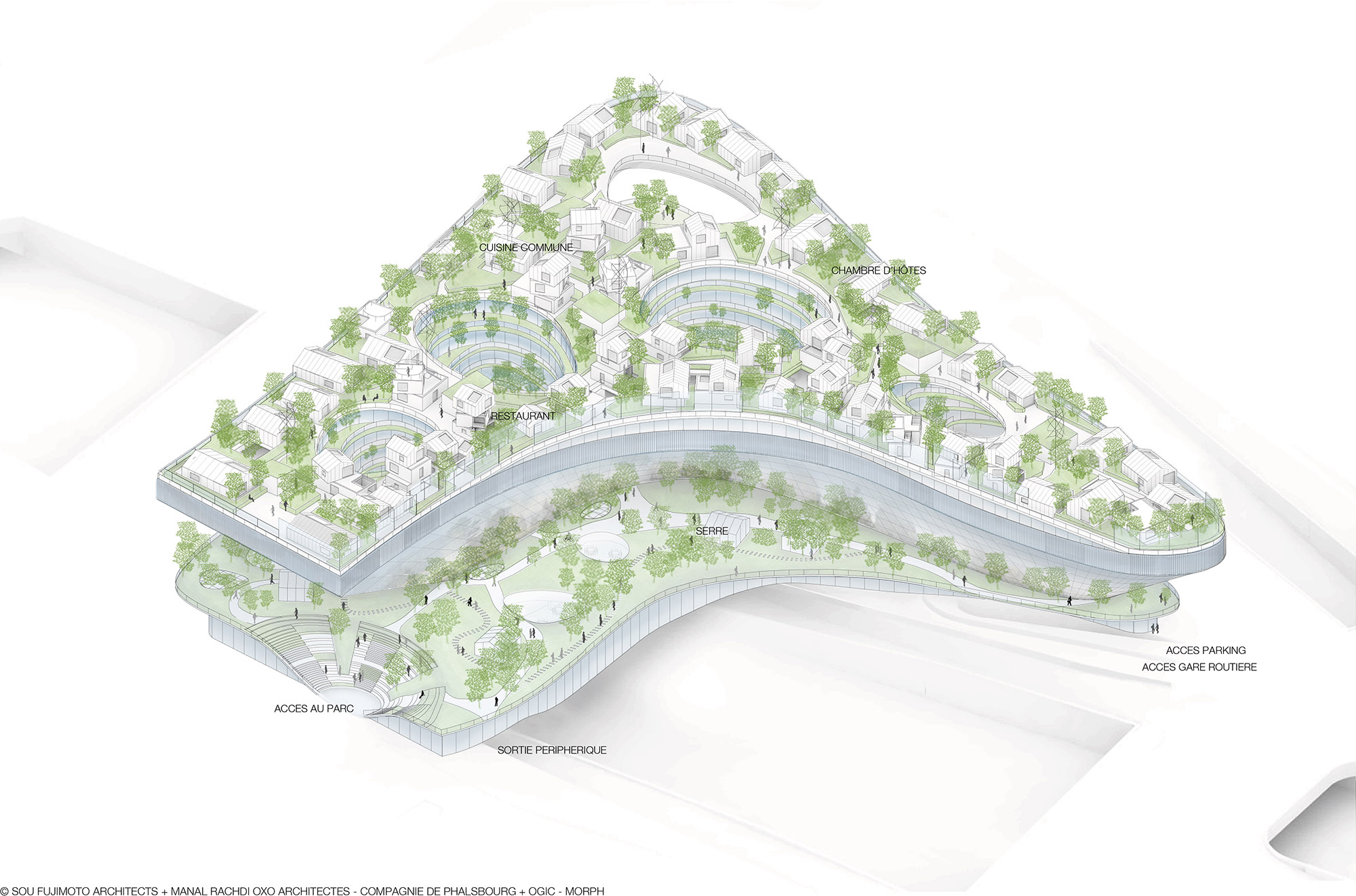 “Mille Arbres” (“Thousand Trees”) by architects Sou Fujimoto and Manal ...