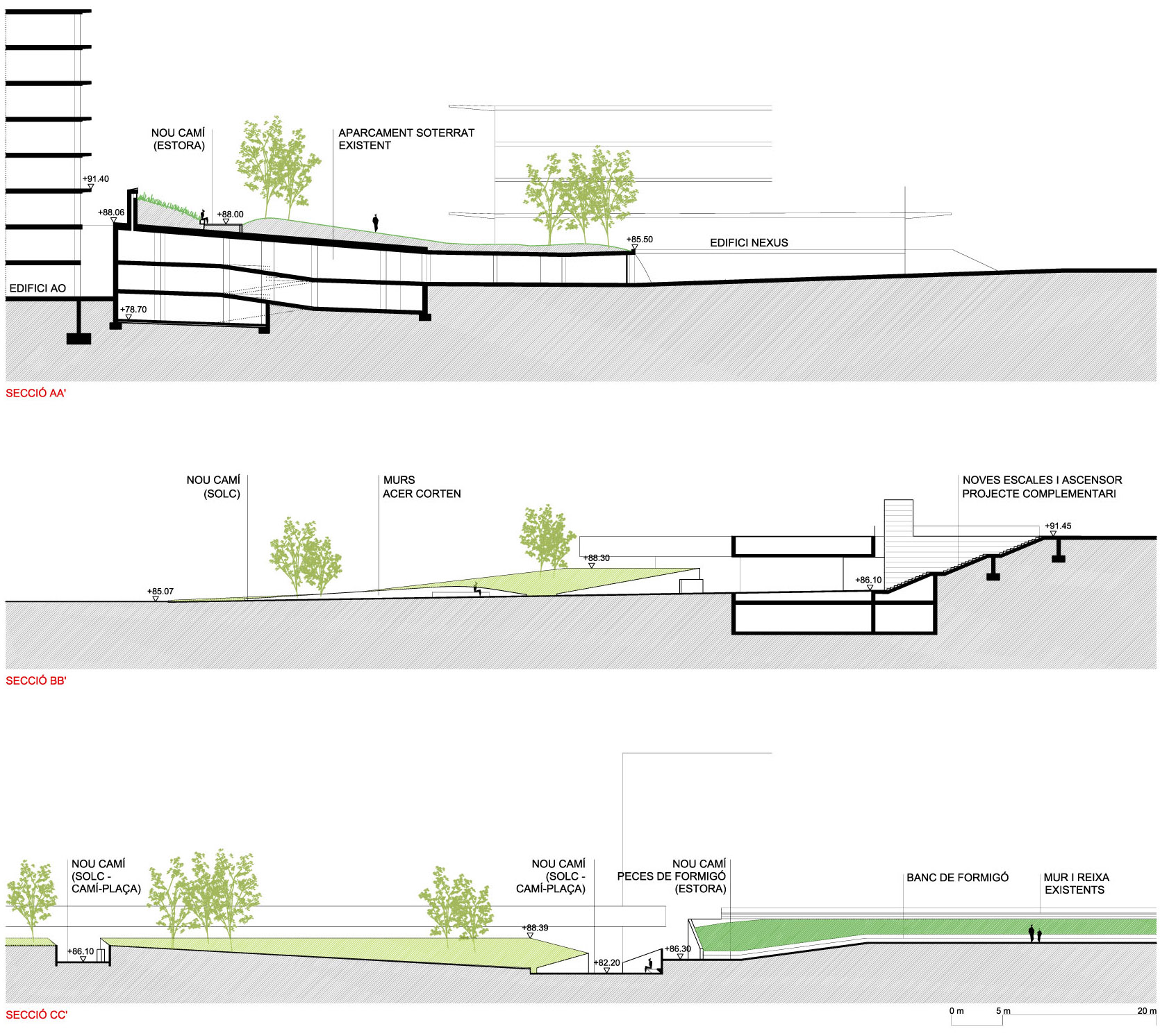 Access area of Campus Nord at UPC University by taller 9s arquitectes ...