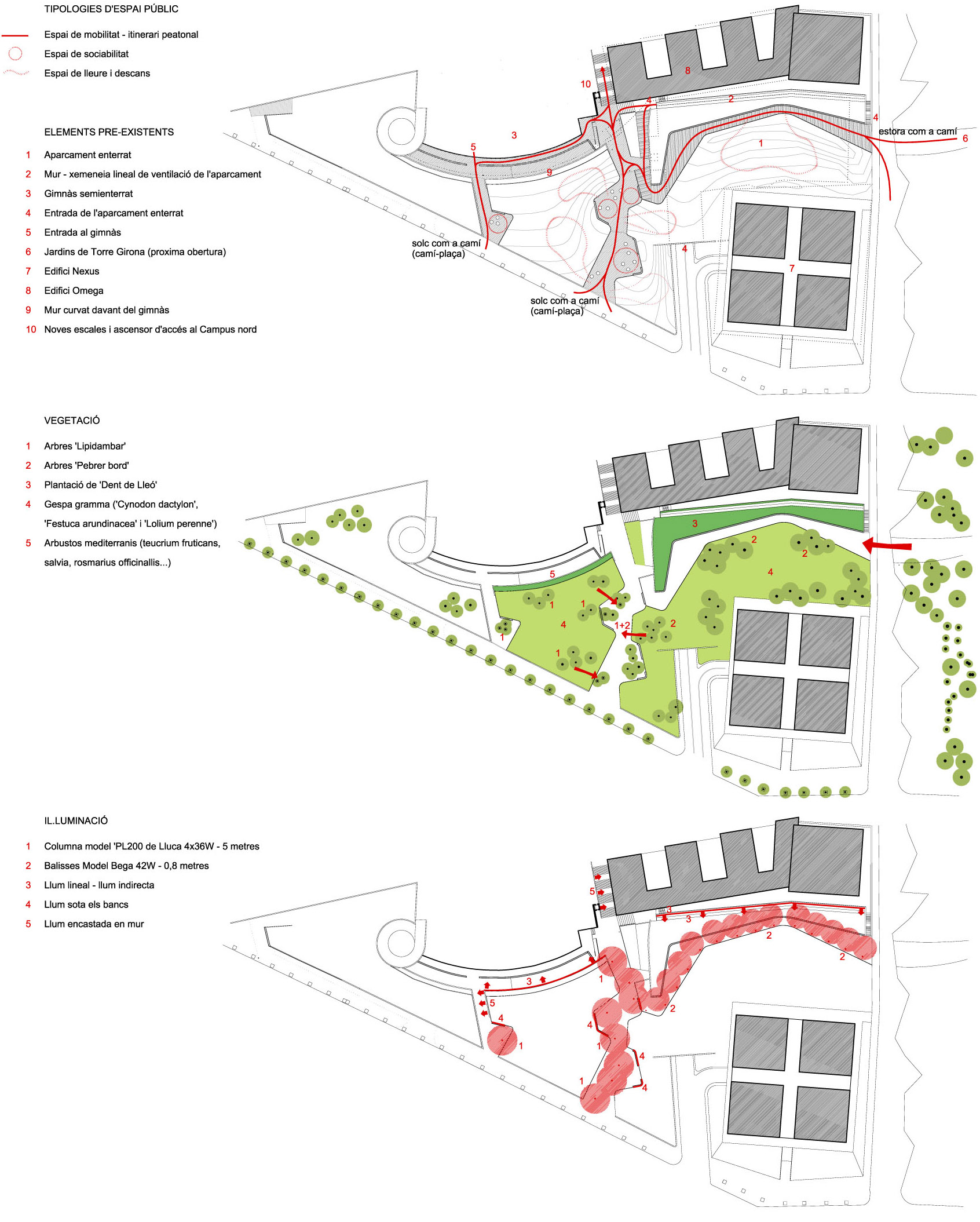 Access area of Campus Nord at UPC University by taller 9s arquitectes ...