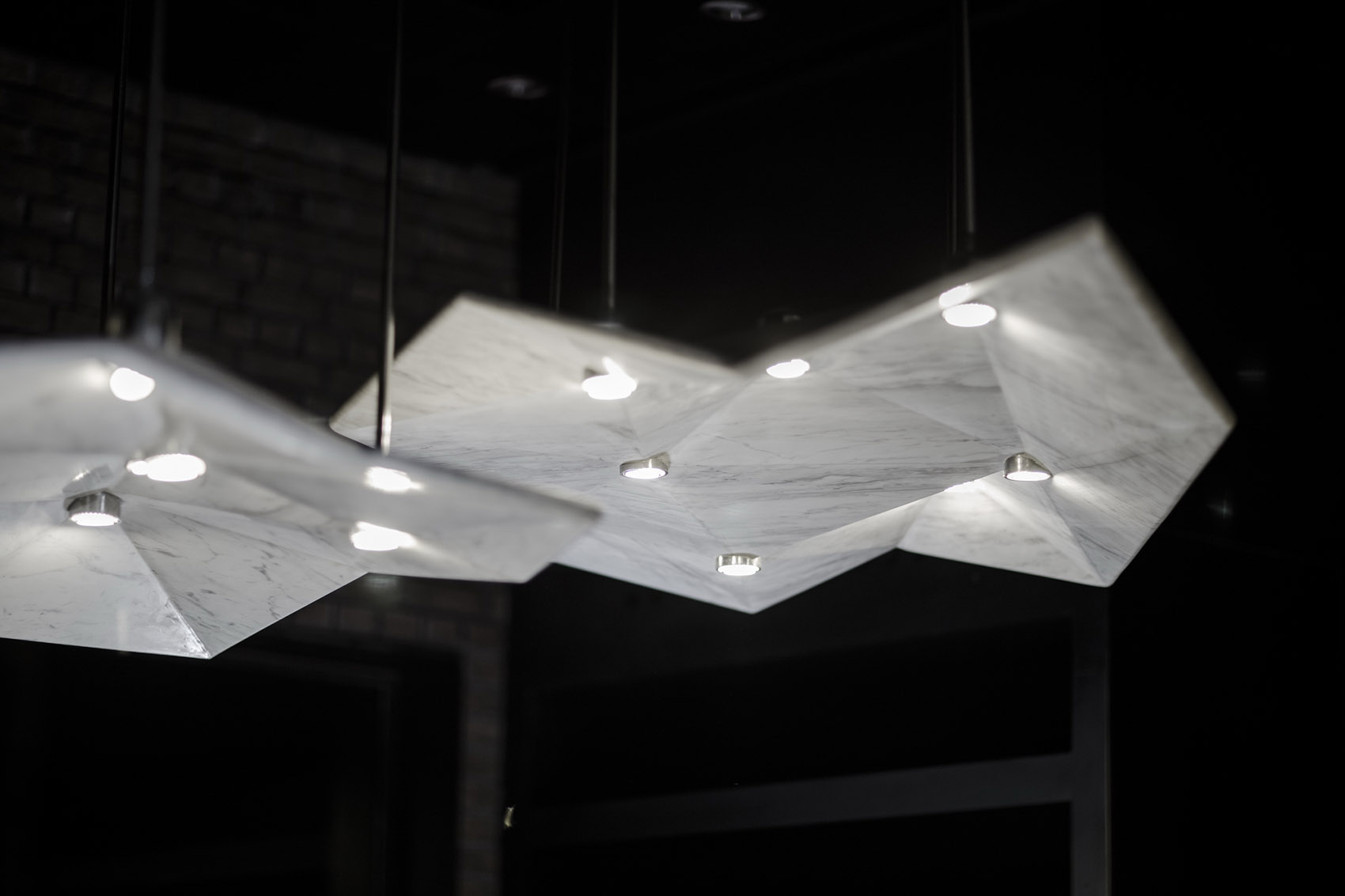 Suspended Marble Lighting in Space and “Buildiniture” / Atelier Alter ...