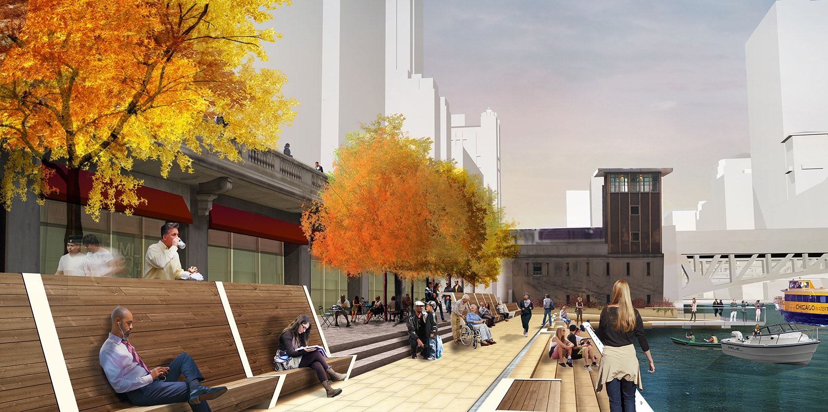 Chicago Riverwalk Expansion by Sasaki - 谷德设计网