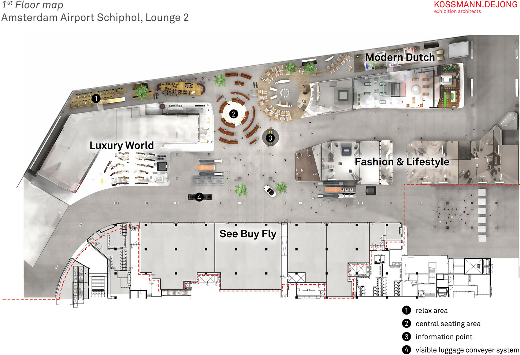Amsterdam Airport Schiphol Lounge 2 / Kossmann.dejong - 谷德设计网