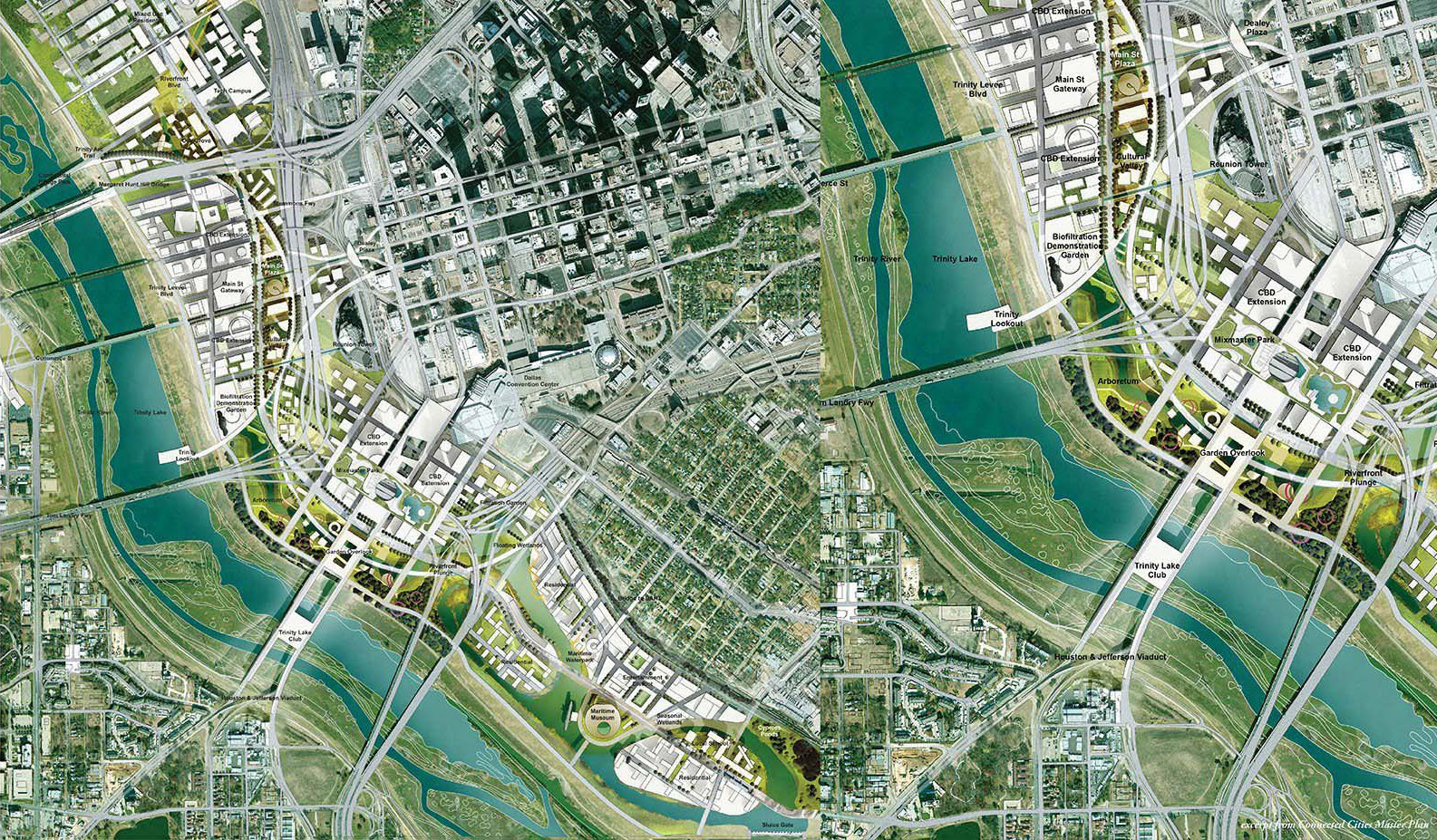 Dallas Connected Cities / Mia Lehrer + Associates (MLA) - 谷德设计网