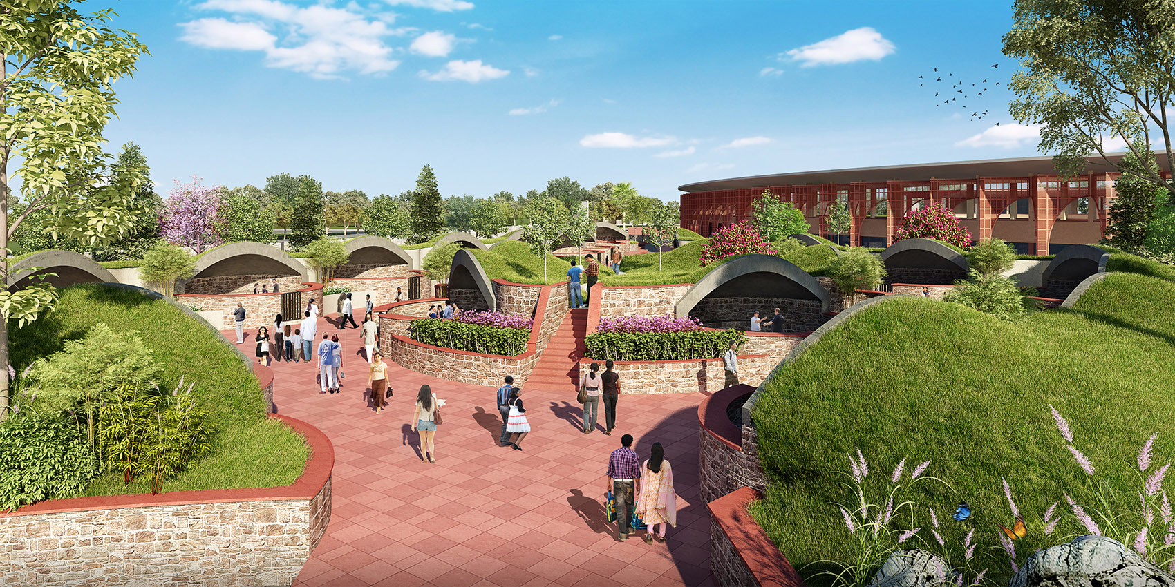 Avadh Shilpgram Urban Marketplace by Archohm Consults - 谷德设计网