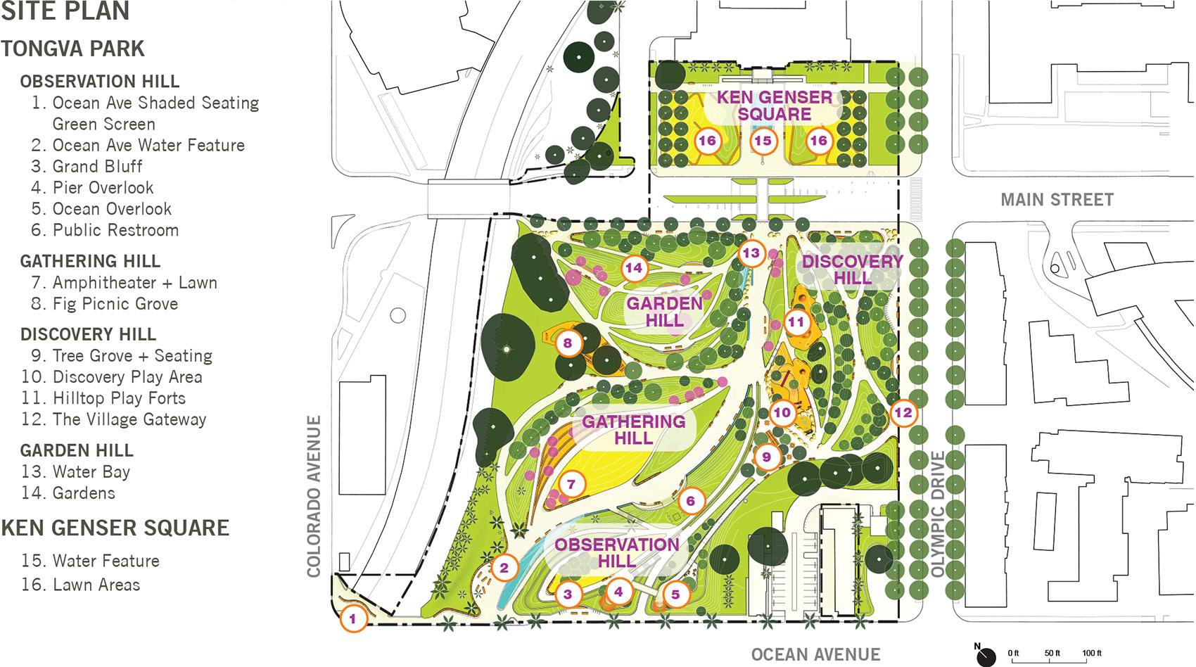 Tongva Park and Ken Genser Square by James Corner Field Operations - 谷德设计网