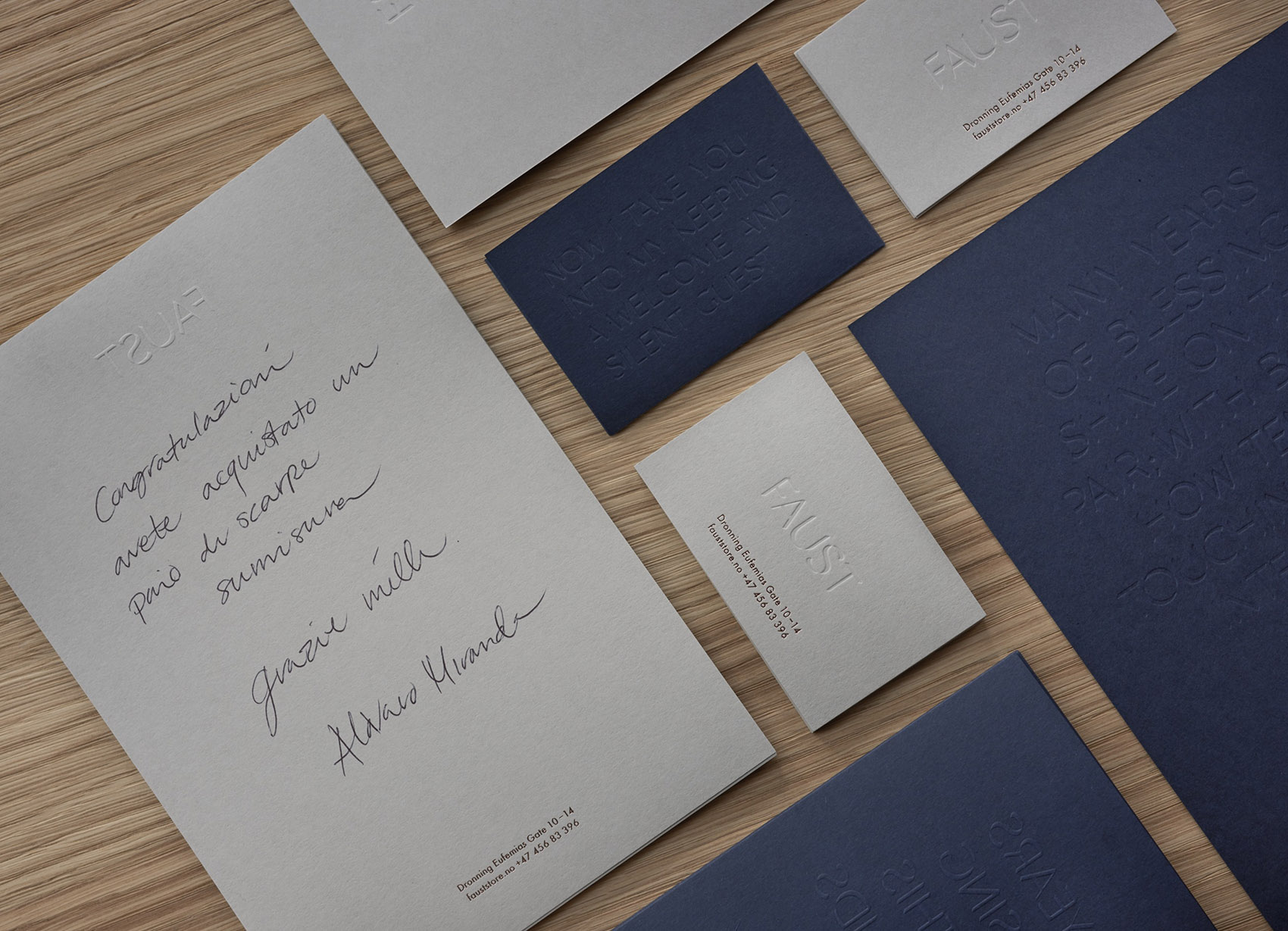Signature store and visual identity design for Faust, Norway by ...