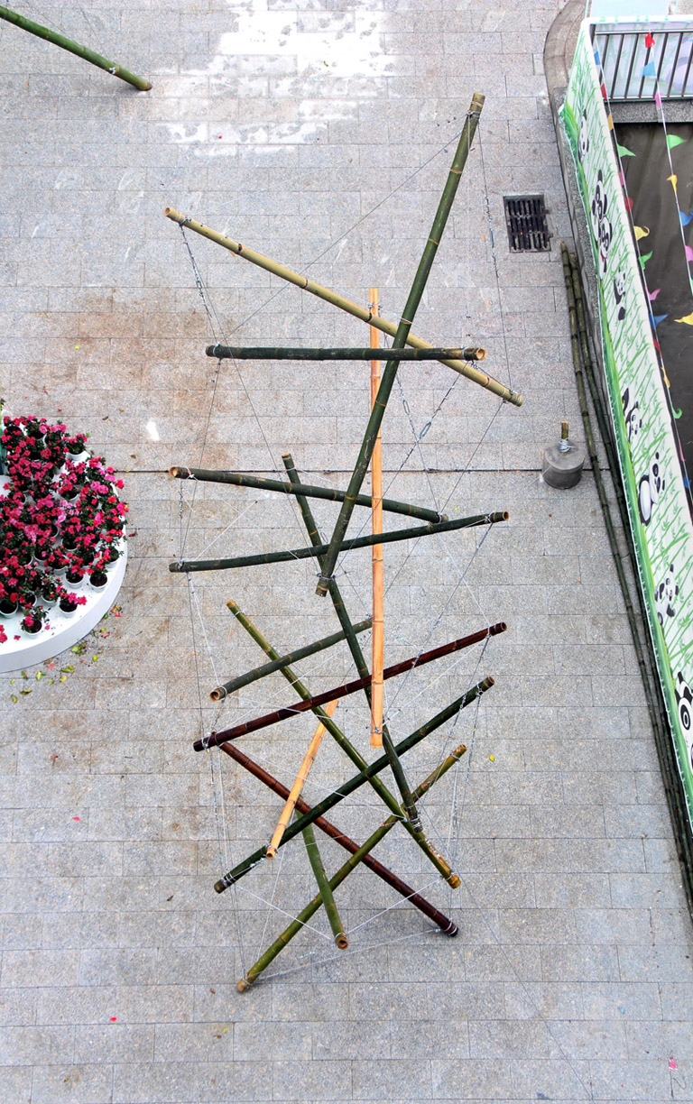 Un-gravity—A Bamboo Log Public art in Sichuan, China by Archi Bamboo Co ...