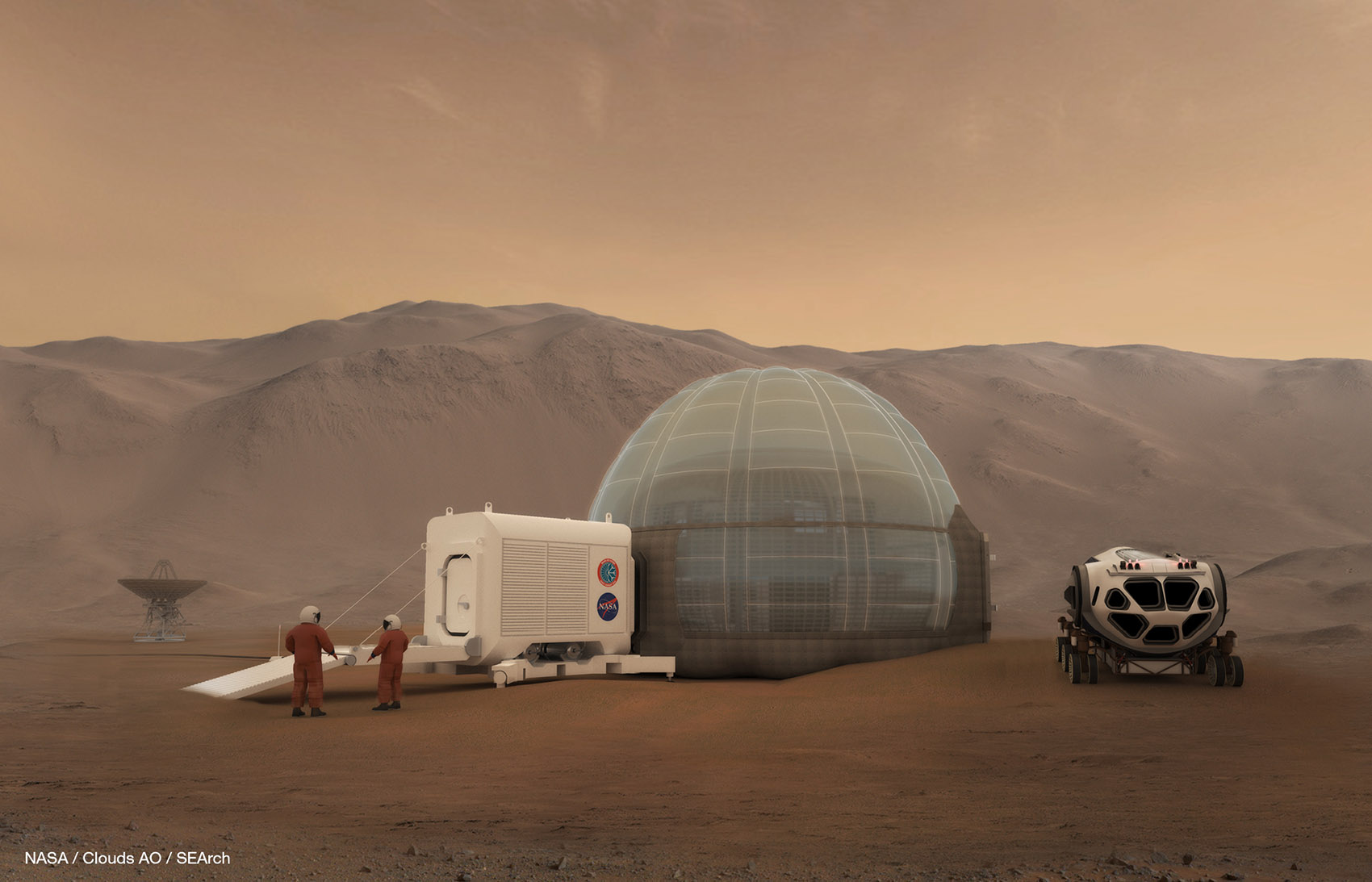 Mars Ice Home Clouds AO teams up with SEArch and NASA - 谷德设计网