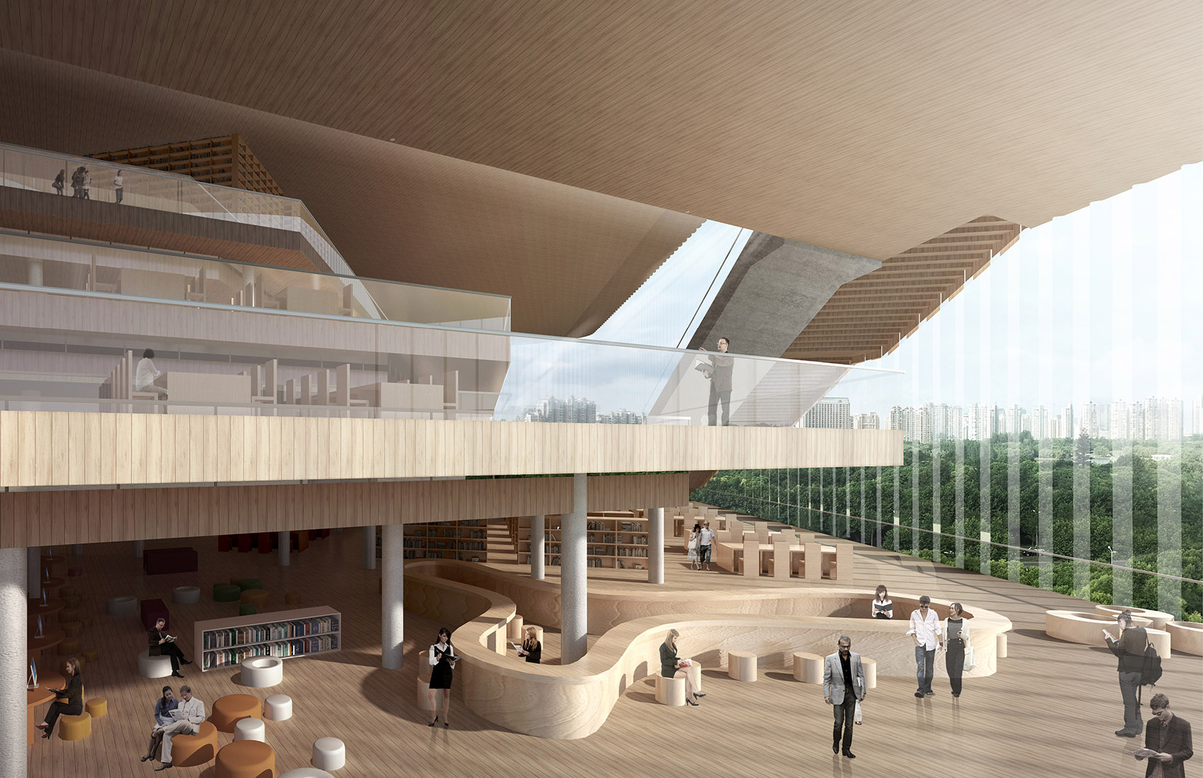 Nature Based System – Shanghai Library Pudong Branch by Atelier L+ - 谷德设计网