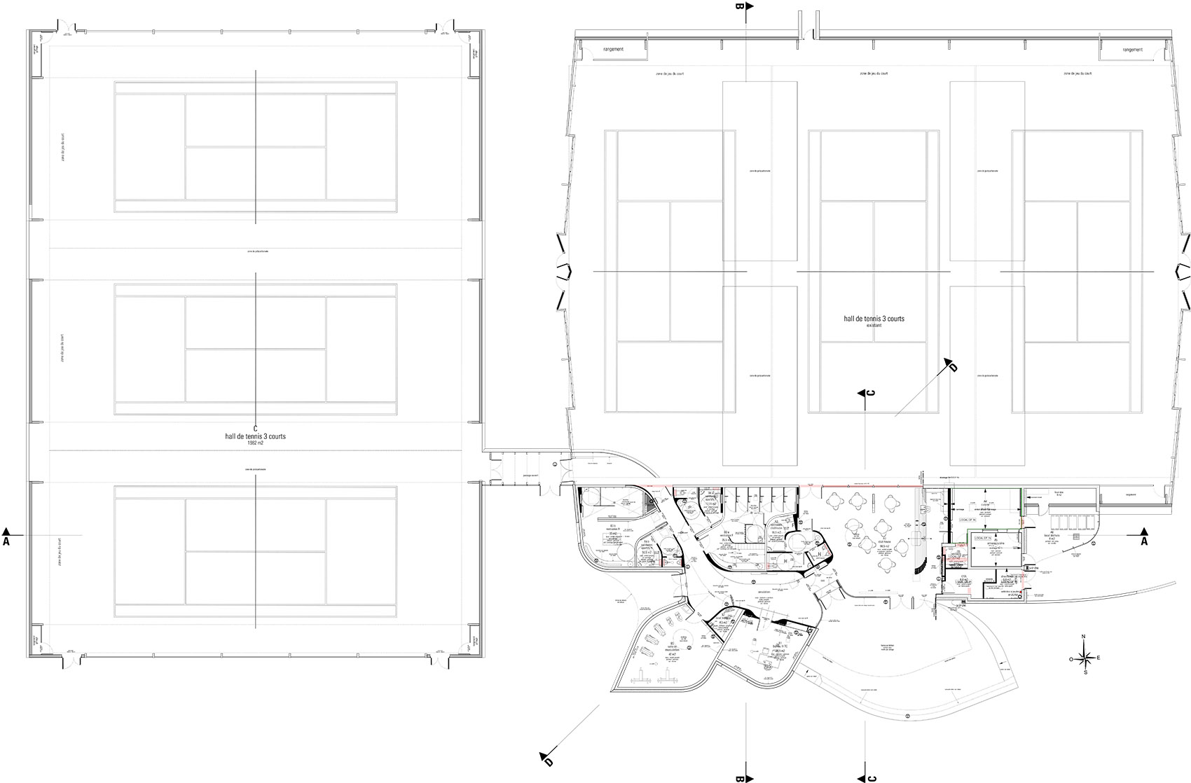 Tennis Club in Strasbourg, France by Paul Le Quernec Architect - 谷德设计网