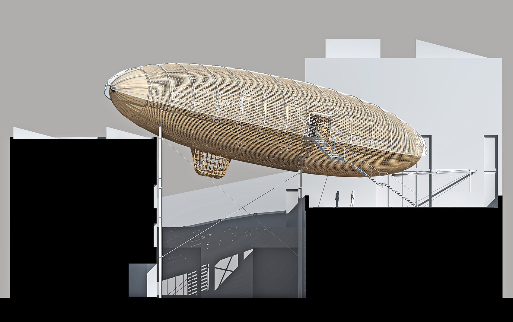 A giant airship is rising over Prague’s DOX centre / Hut Architektury ...