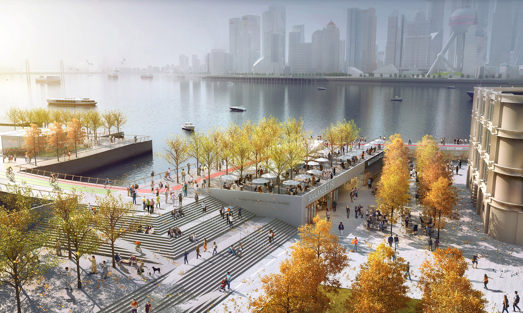 Hongkou North Bund Waterfront Masterplan and Public Realm, Shanghai ...