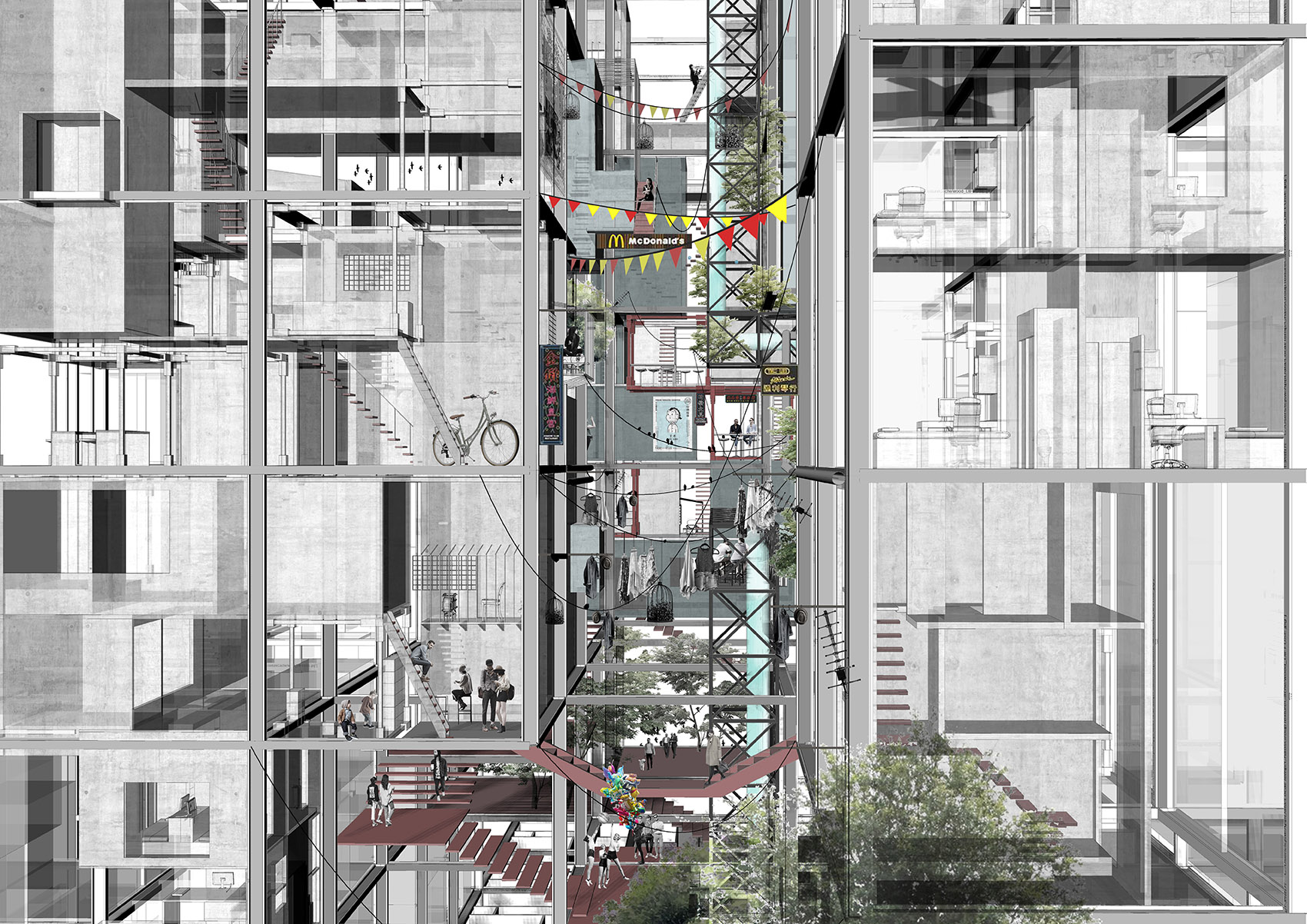 Grade Four high-rise building design course in Hebei University of ...