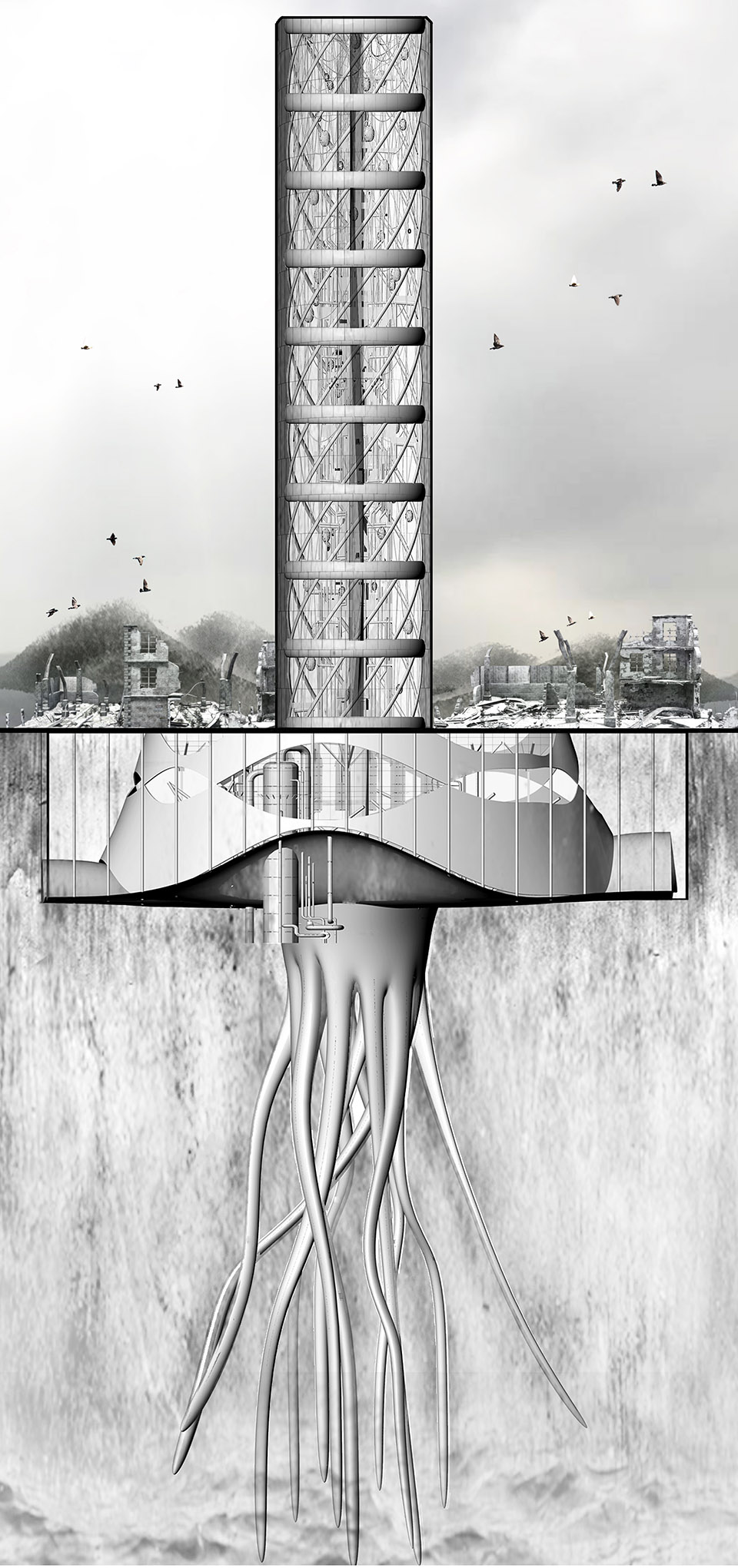 Grade Four high-rise building design course in Hebei University of ...