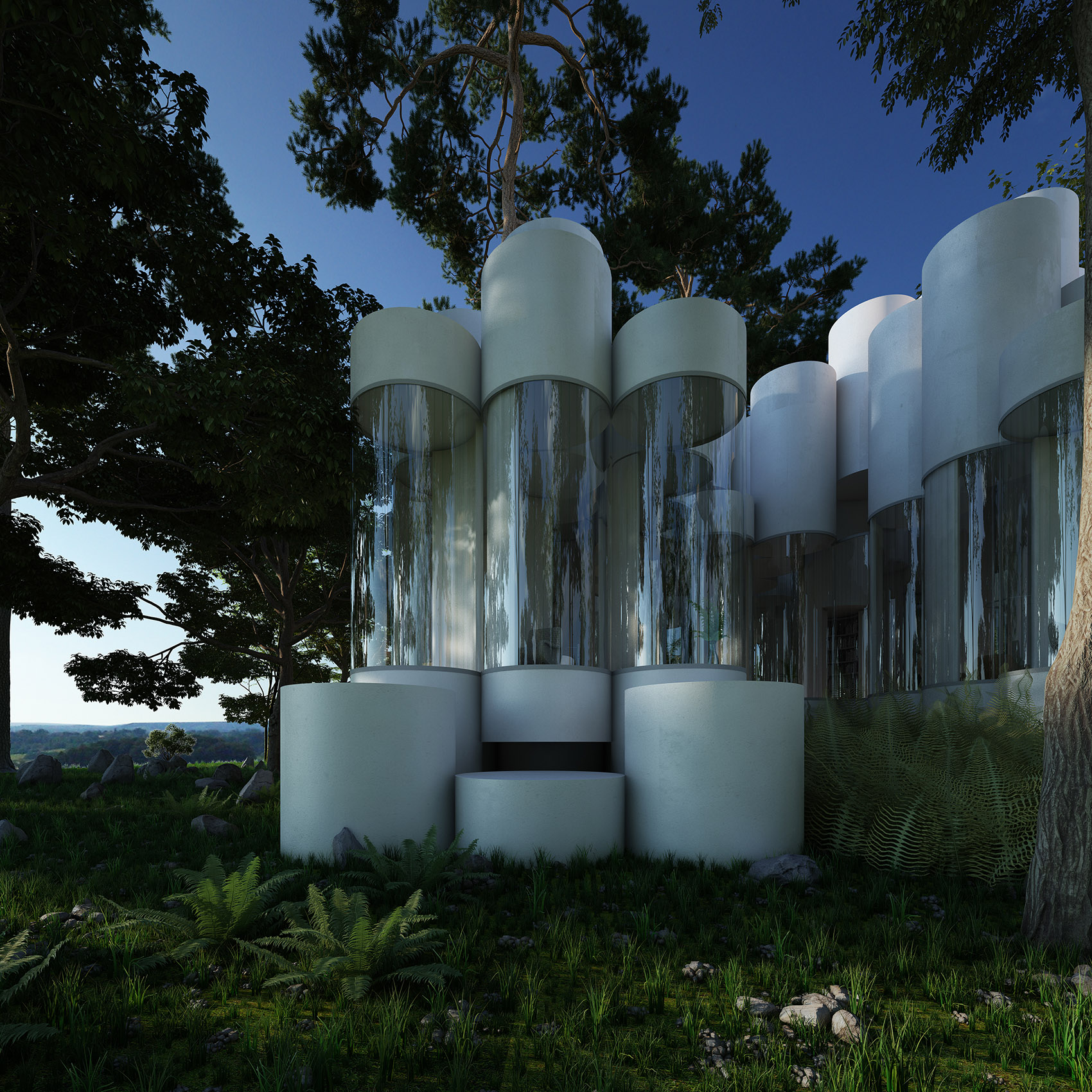 House Cylinder By town and concrete - 谷德设计网