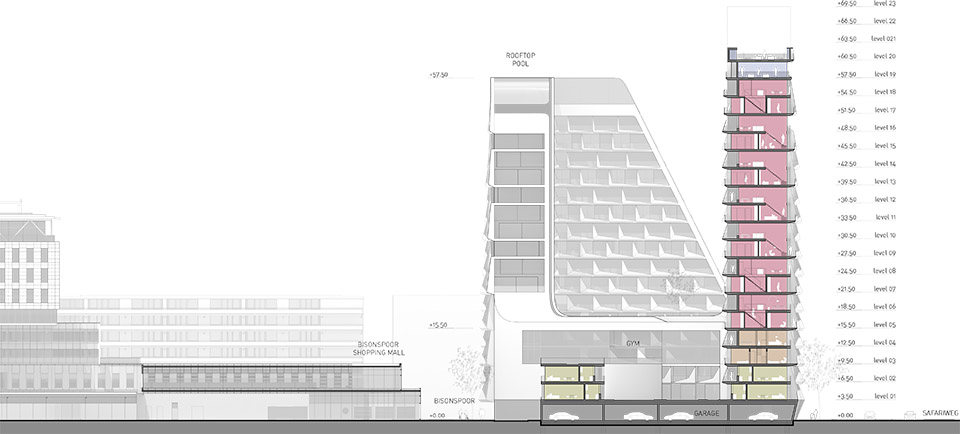 Looping Towers, Utrecht, Netherlands by Peter Pichler Architecture - 谷德设计网