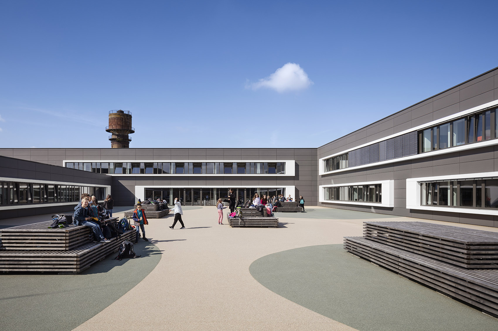 The school building of the Cultural and Educational Center in Alsdorf ...