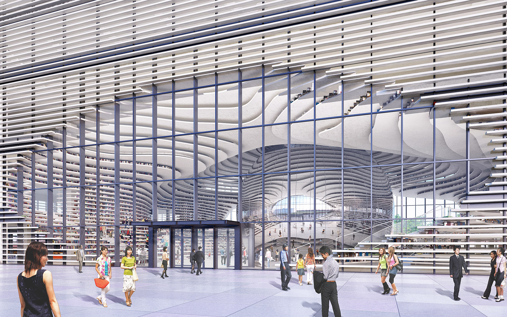 Tianjin Binhai Public Library, China By MVRDV + Tianjin Urban Planning ...