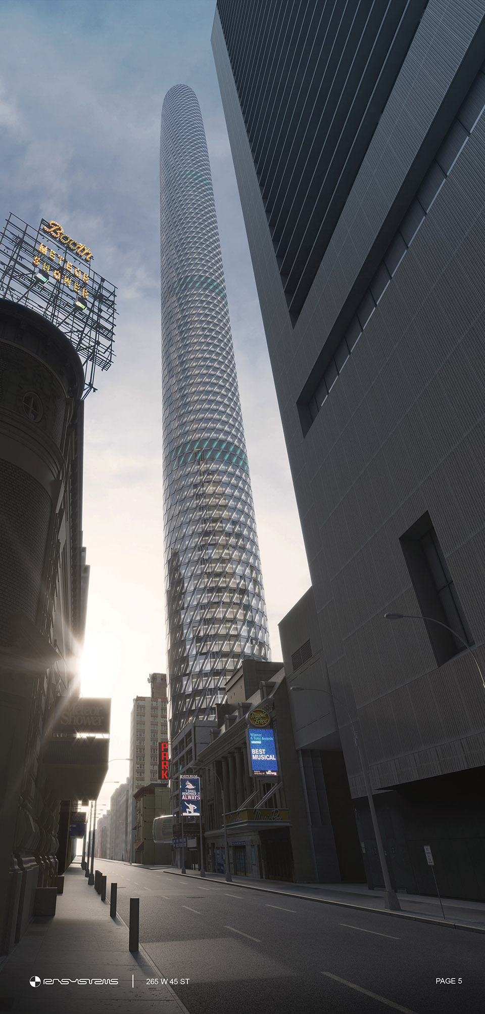 265 W 45th ST Super-Slender Office Tower by RB Systems - 谷德设计网