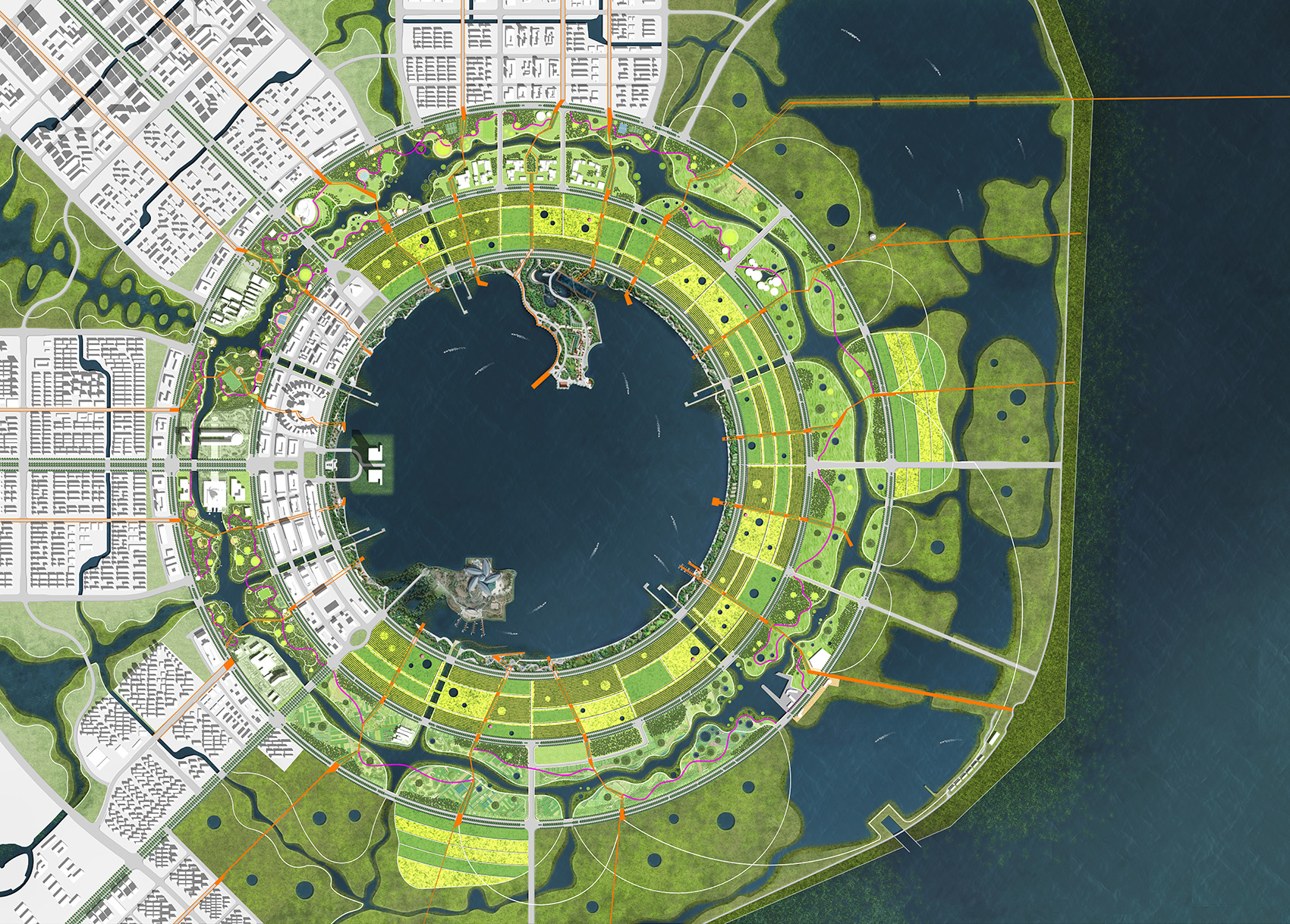 Lingang Ring Park, China by Sasaki - 谷德设计网