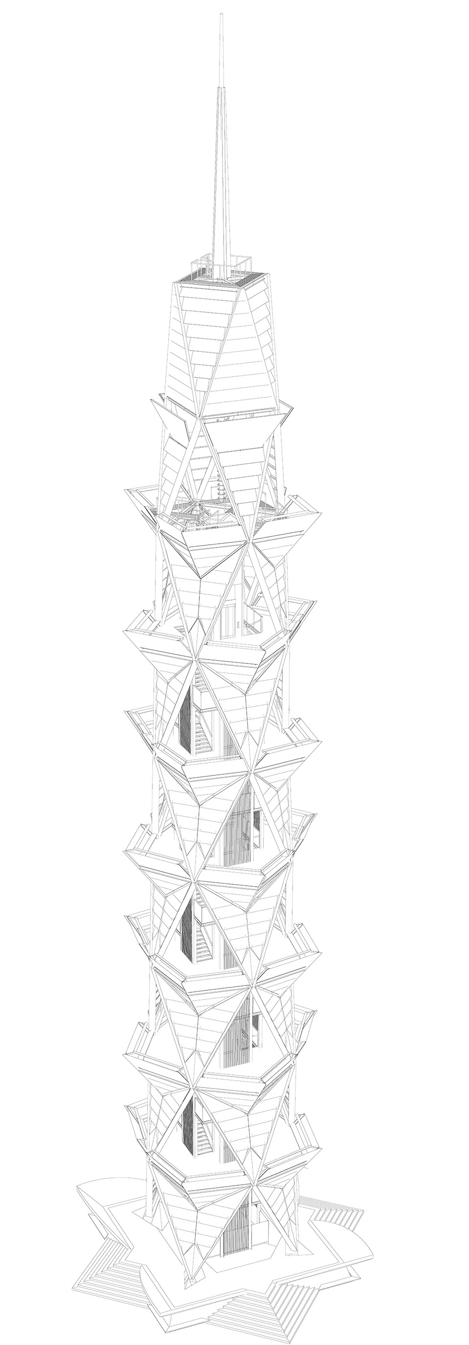 Observation Tower in ShanghaiTech University, China by ECADI - 谷德设计网