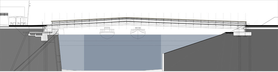 New bridge across the Baakenhafen basin by gmp - 谷德设计网