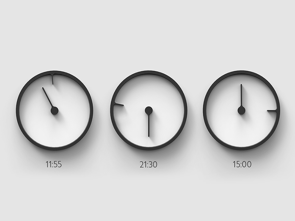 Reverse clock by Mattice Boets - 谷德设计网