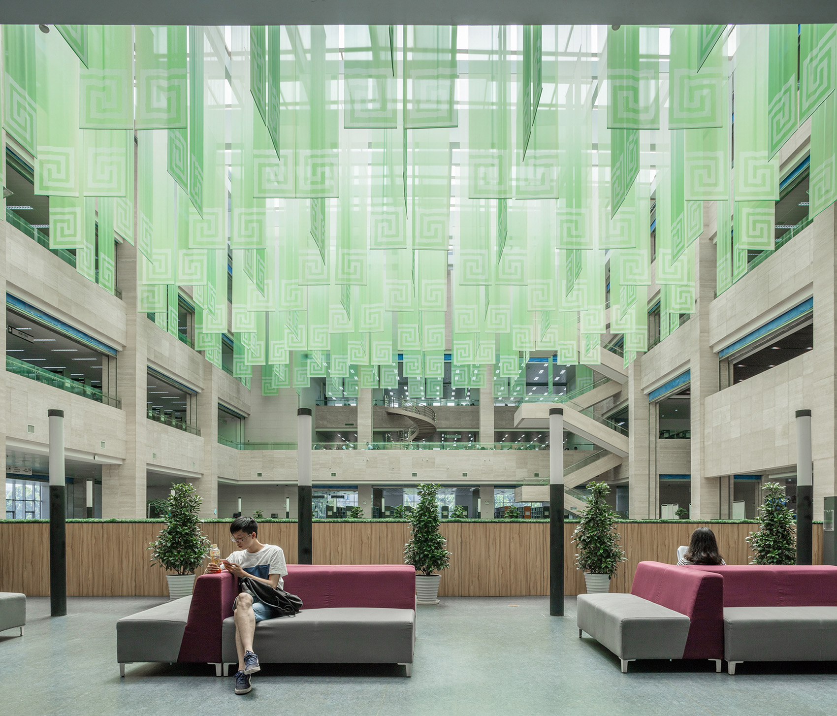 Library of South Lake Campus of Wuhan University of Technology, China ...