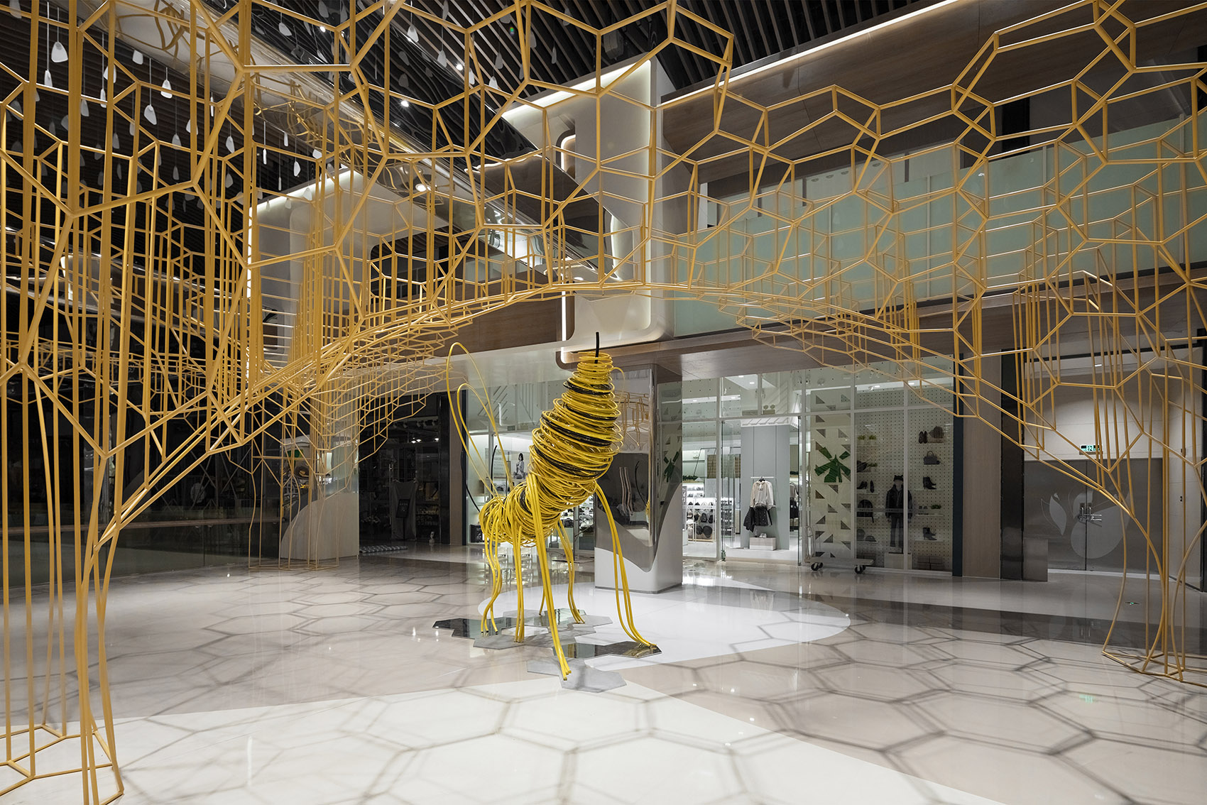 A large art installation of honeycomb in Shenzhen, China by Zhewai Art ...