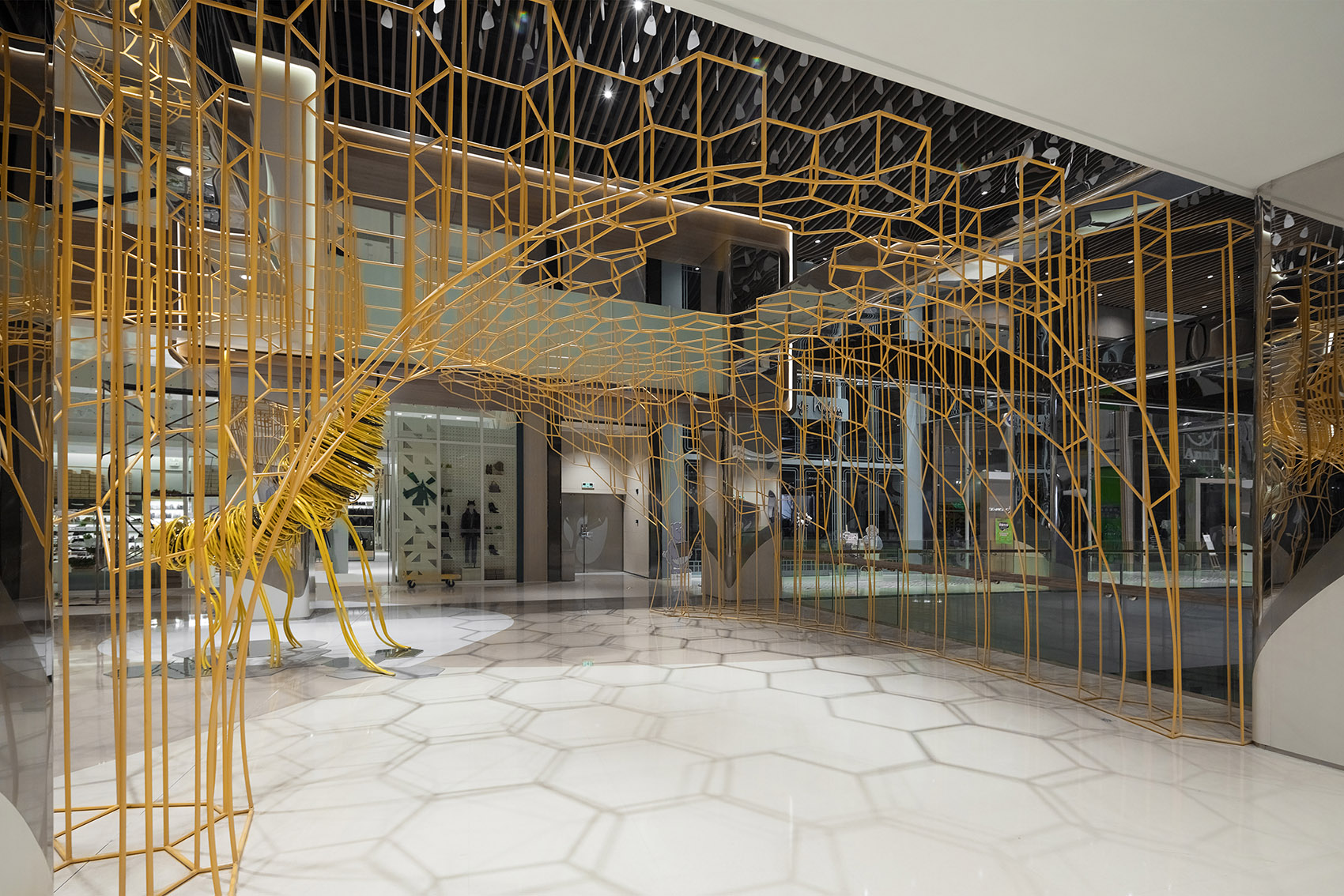 A large art installation of honeycomb in Shenzhen, China by Zhewai Art ...