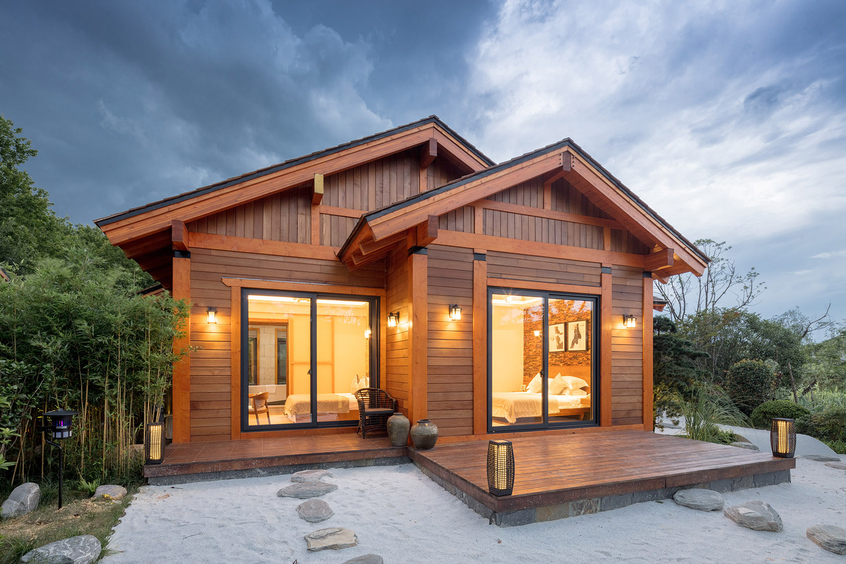 Wood Structure Resort Villas at Narada Phoenix Valley in Dongyang ...