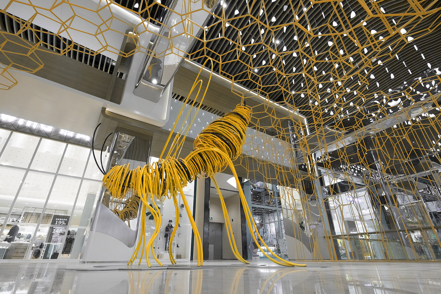 A large art installation of honeycomb in Shenzhen, China by Zhewai Art ...