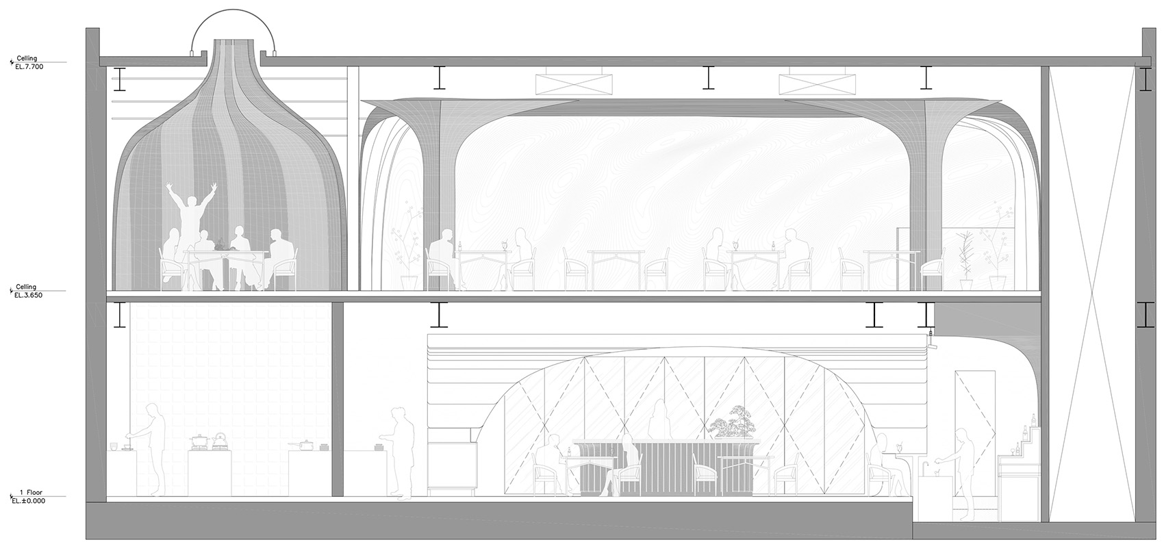 MS-II Restaurant Design, China by WAY Studio - 谷德设计网