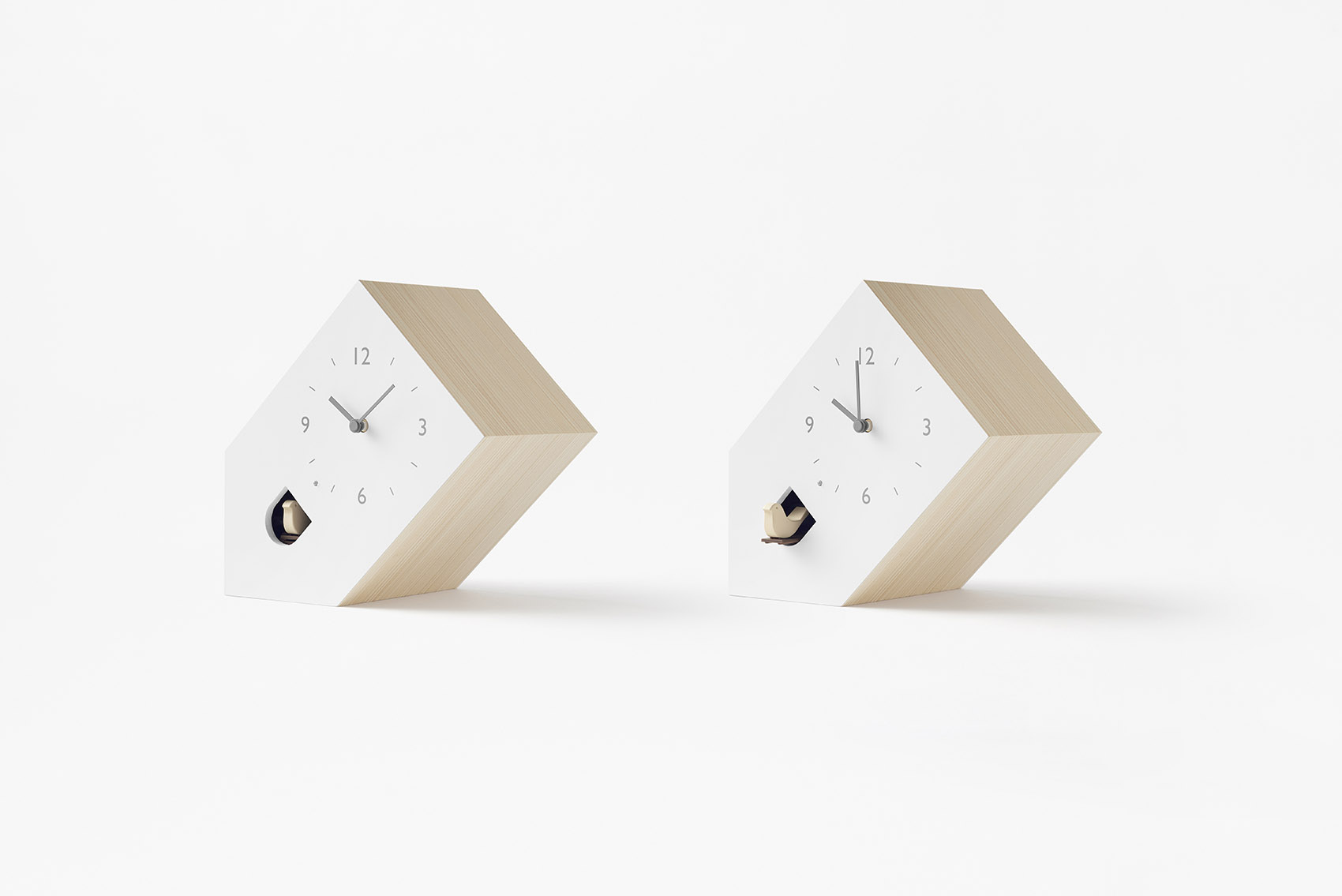 3 different models of cuckoo clocks by nendo - 谷德设计网