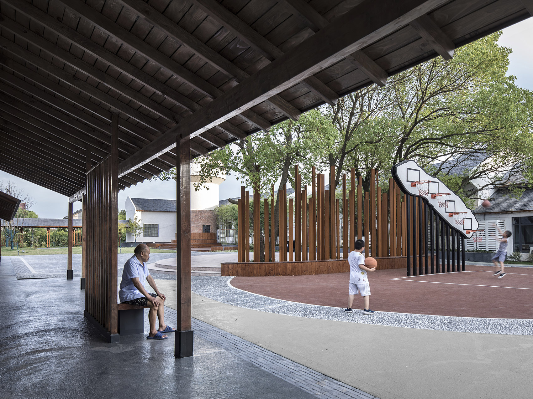 Community Center for cultural activities in Houjia Town, Chongming ...