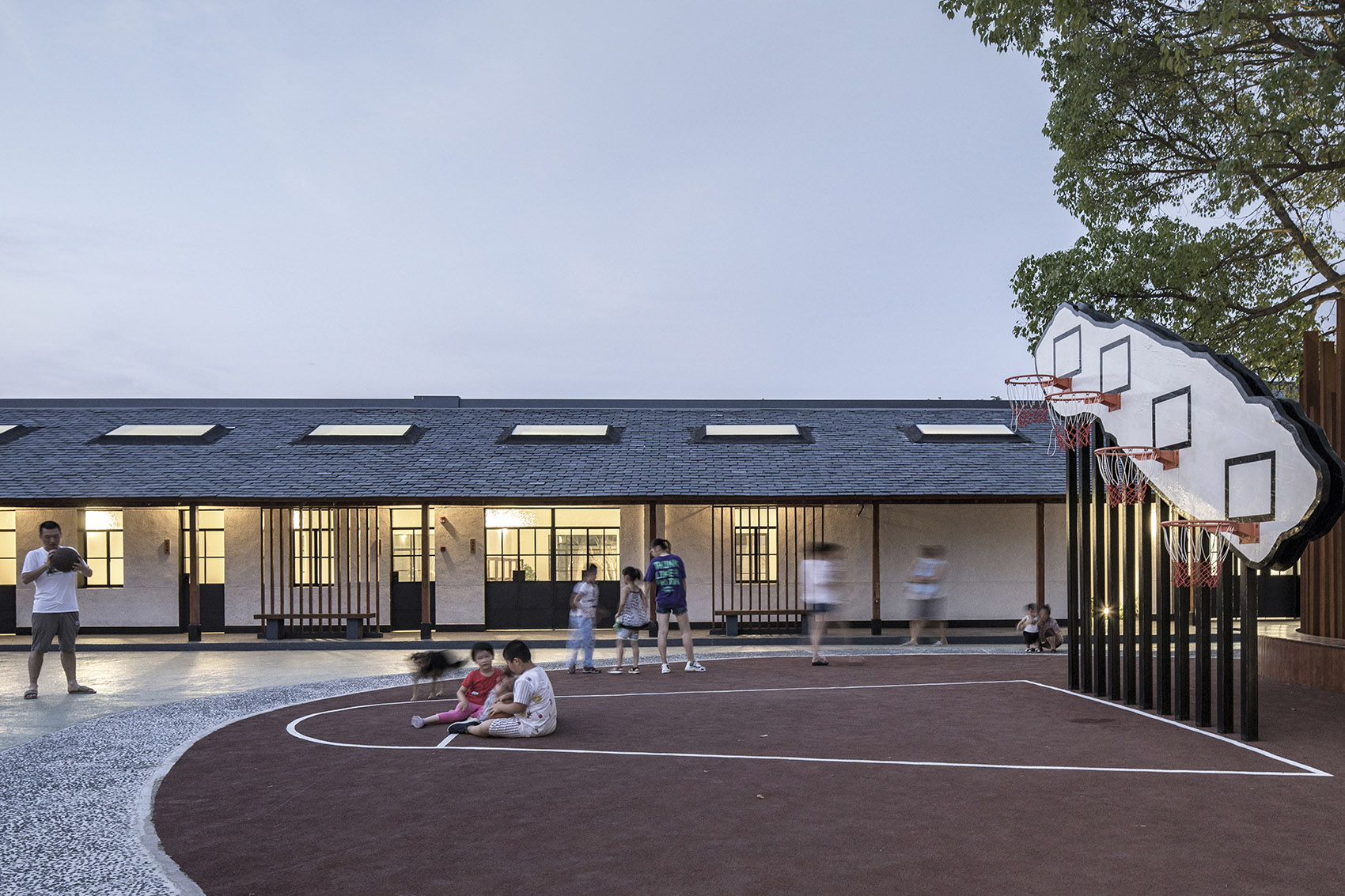 Community Center for cultural activities in Houjia Town, Chongming ...