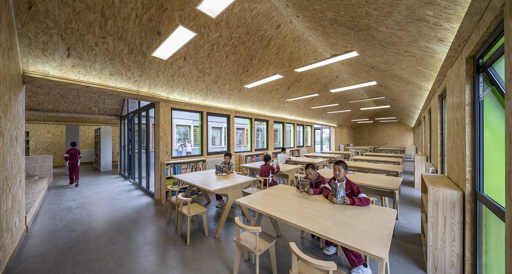Er-tai town primary school library, China by dot Architects - 谷德设计网