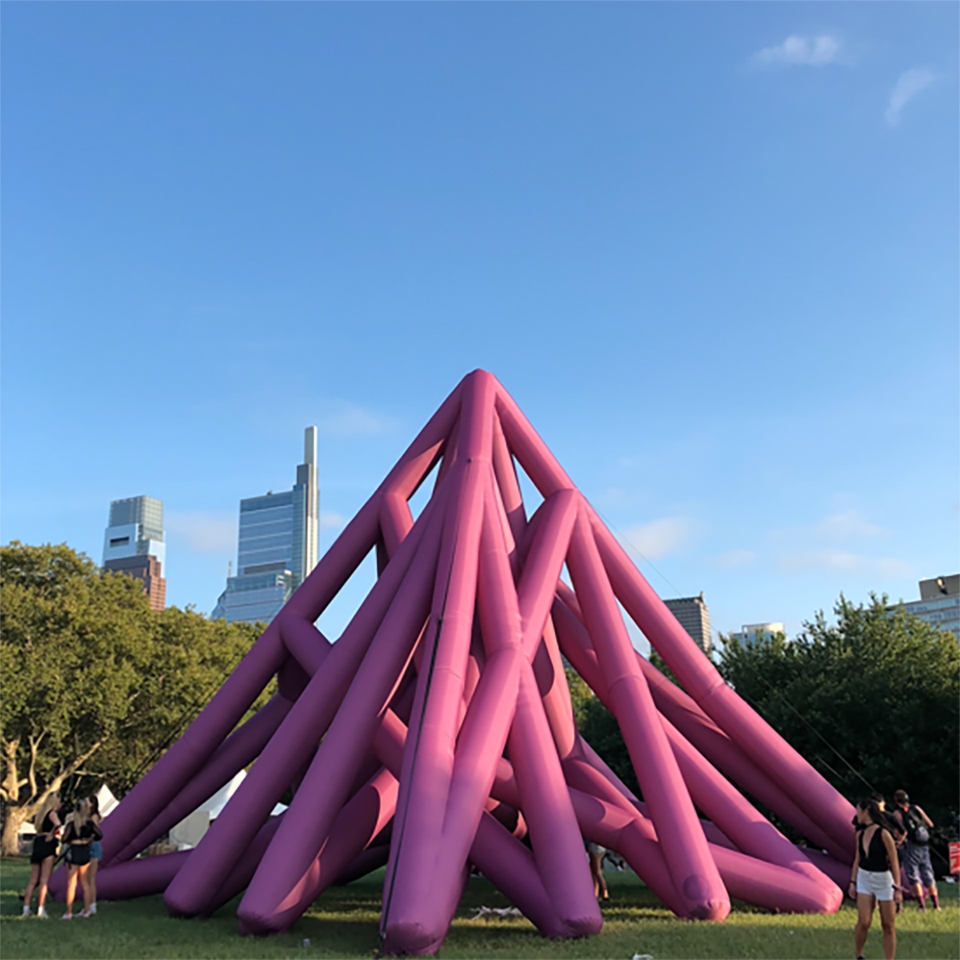 Installation Pyramid Sphere and Pyramid Tube by Cyril Lancelin (town ...