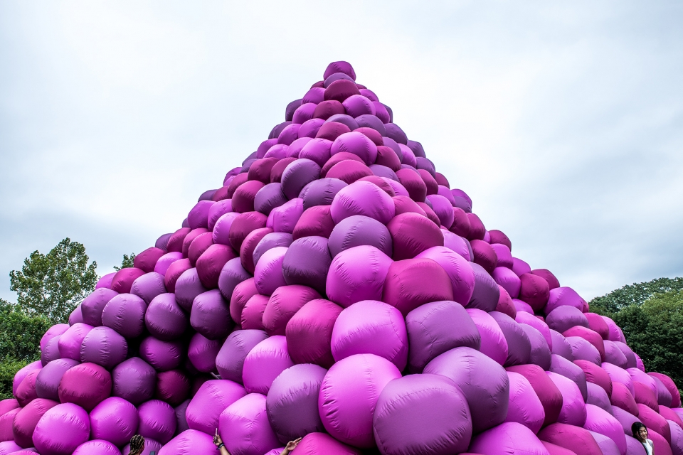 Installation Pyramid Sphere and Pyramid Tube by Cyril Lancelin (town ...